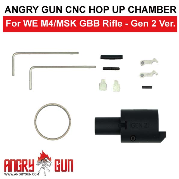 ANGRY GUN CNC HOP UP CHAMBER FOR WE M4/MSK GBB - GEN 2 VERSION