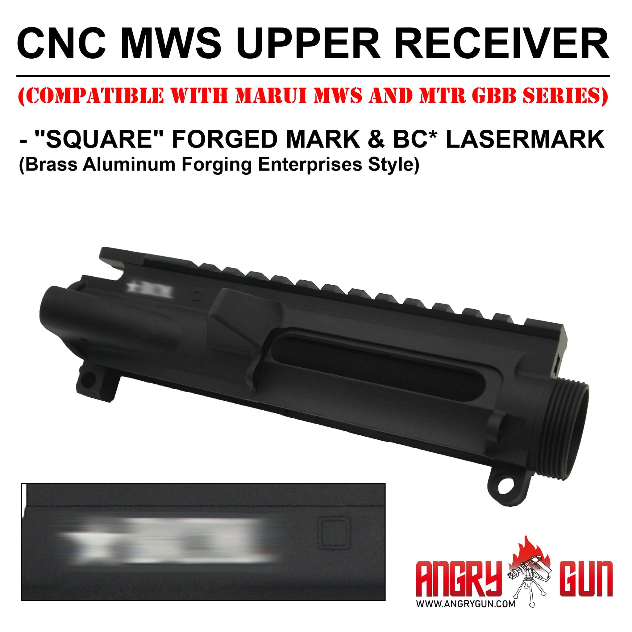 Angry Gun CNC MWS Upper Receiver ( for Marui TM MWS GBBR ) – ANGRYGUN