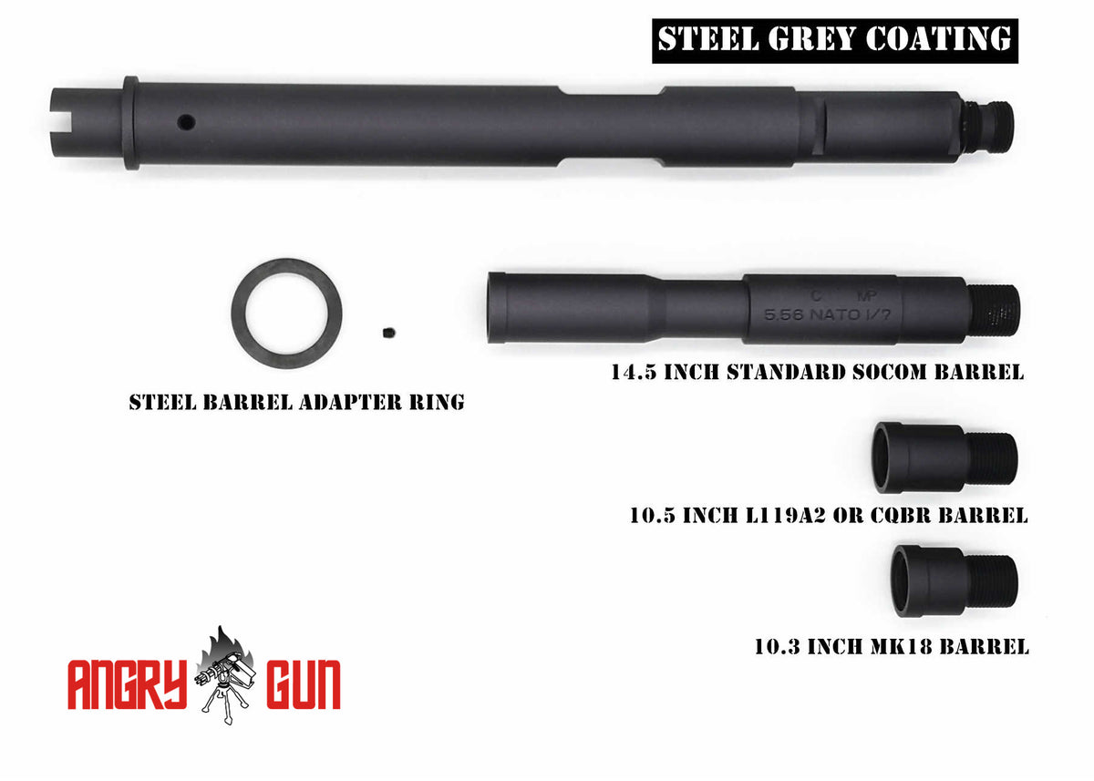 Angry Gun Milspec Outer Barrel set for Tokyo Marui M4 GBB MWS 2018 Ver L119