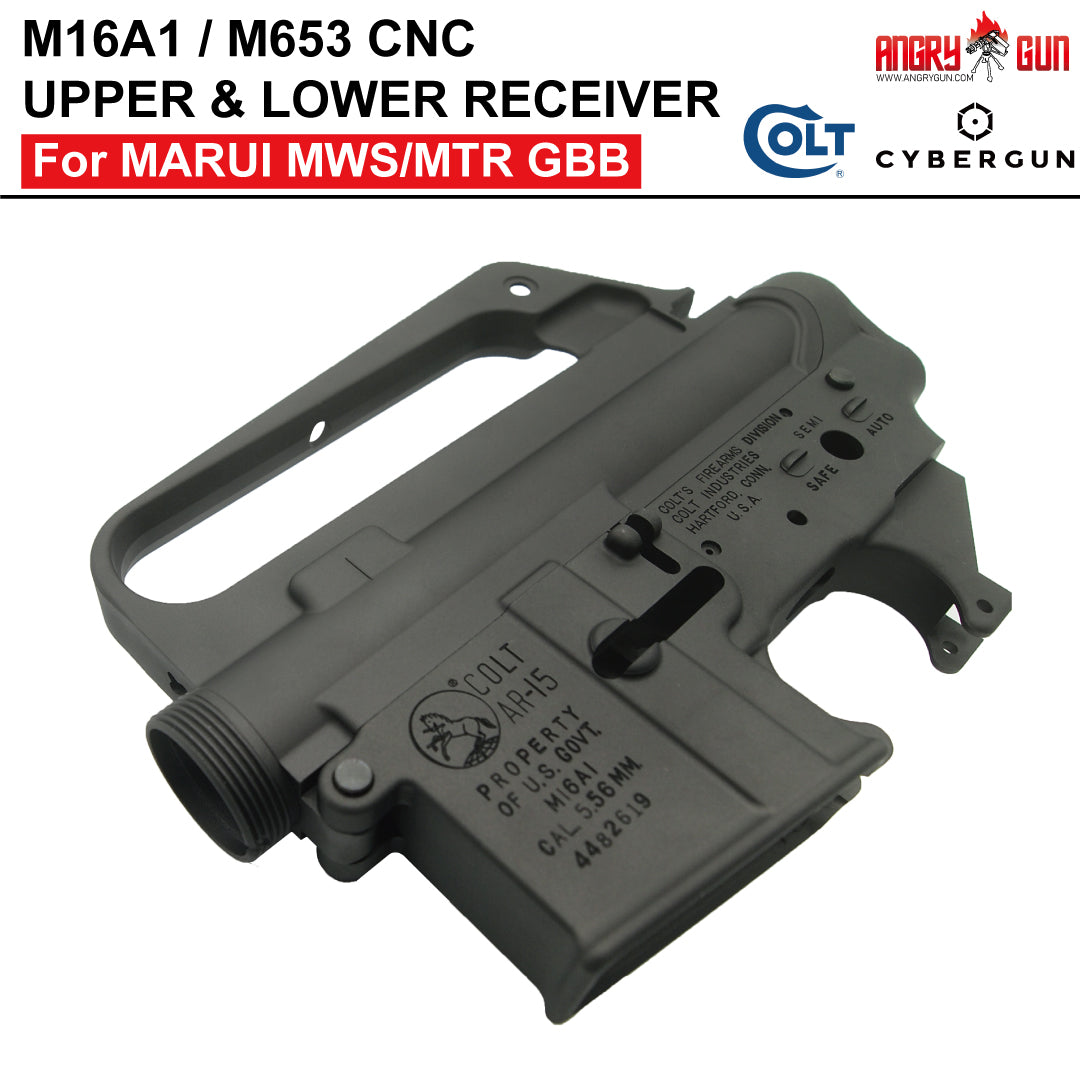 ANGRY GUN COLT M16A1 / M653 CNC UPPER & LOWER RECEIVER FOR MARUI TM MW