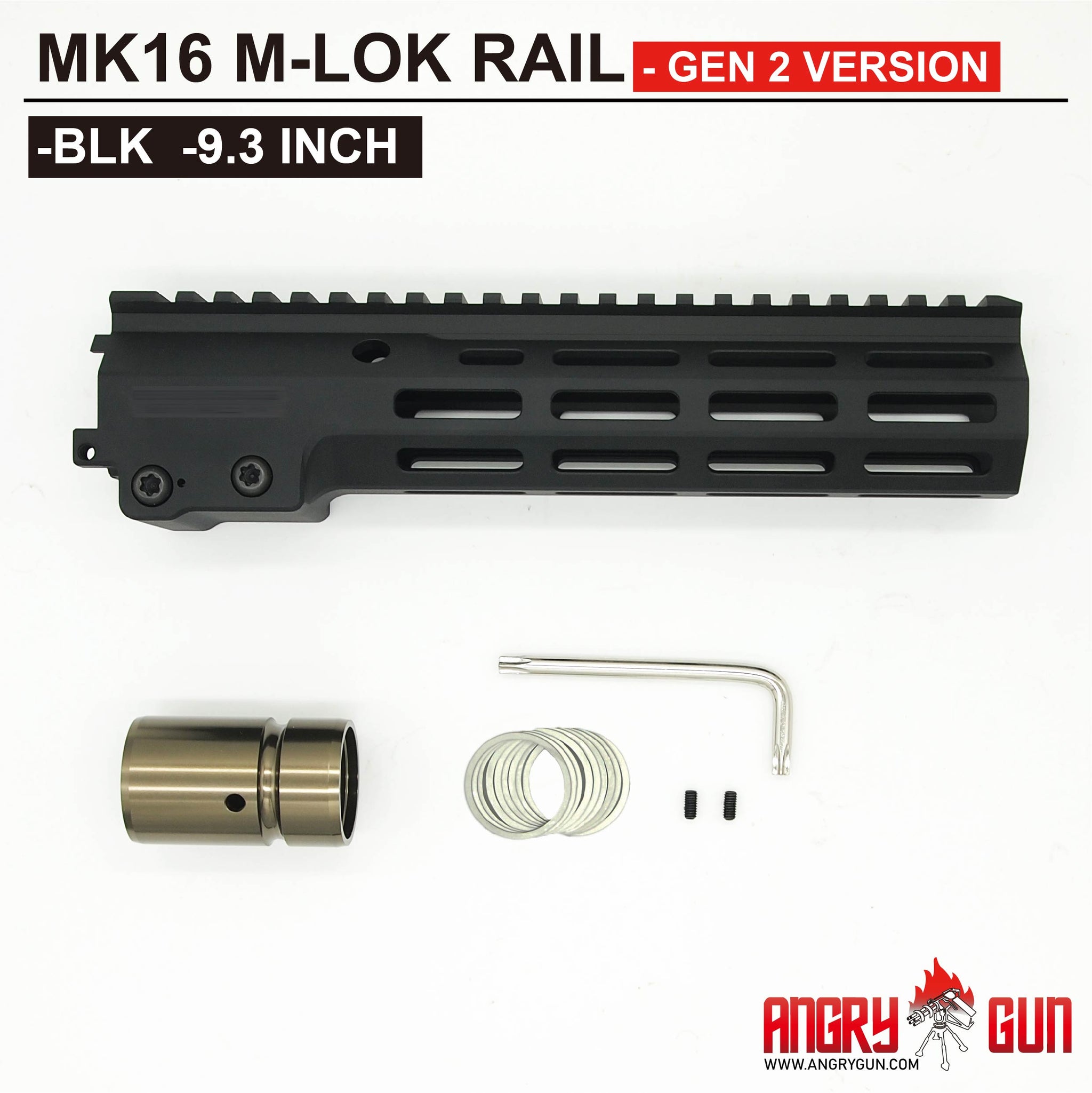 MK16 M-LOK RAIL 9.3 INCH - GEN 2 VERSION – ANGRYGUN